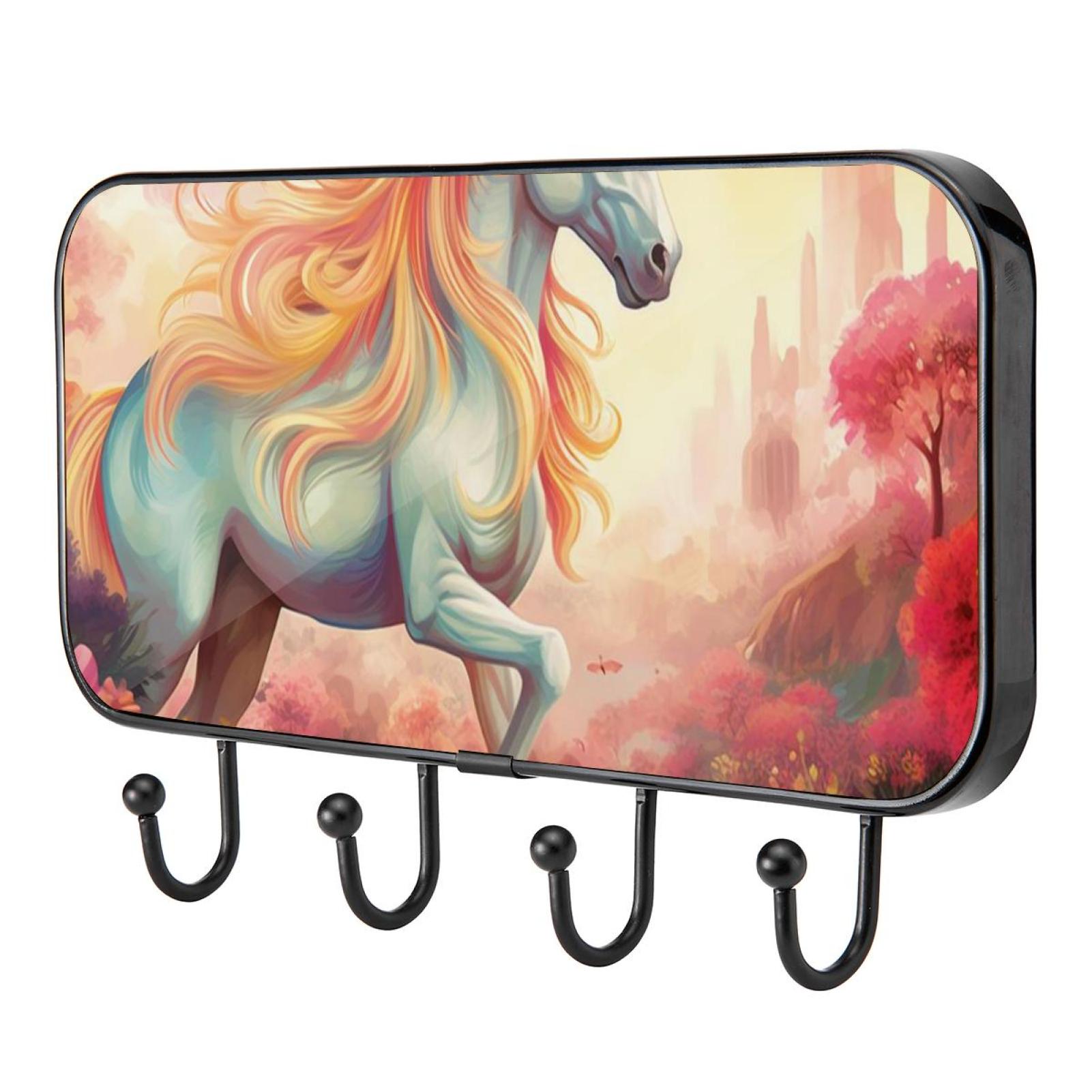 Unicorn Animals Self Adhesive Towel Coat Wood Iron Hooks for Home Keys ...