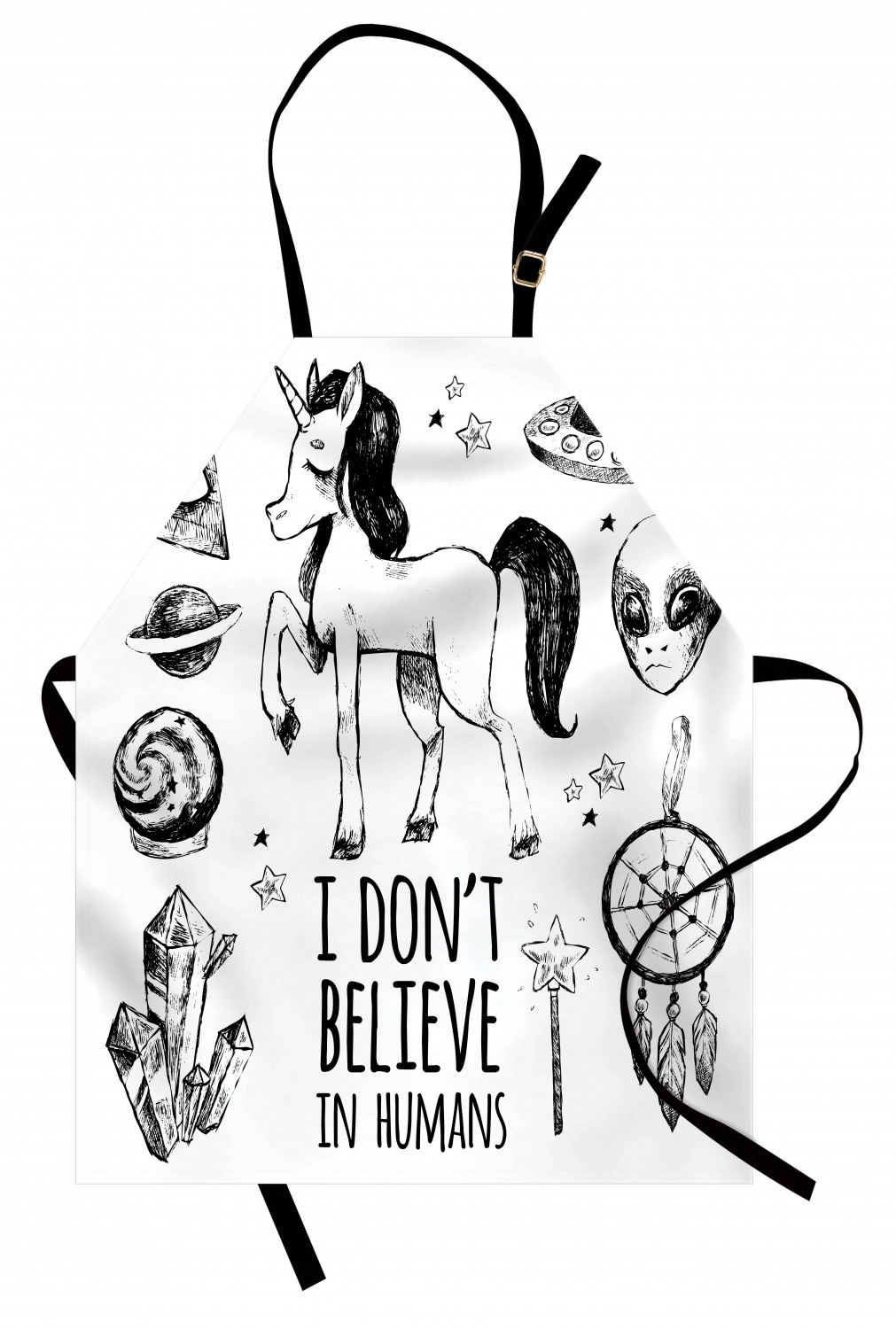 Unicorn Apron Mysticism Occult Featured Set with Pyramids Aliens Dream ...