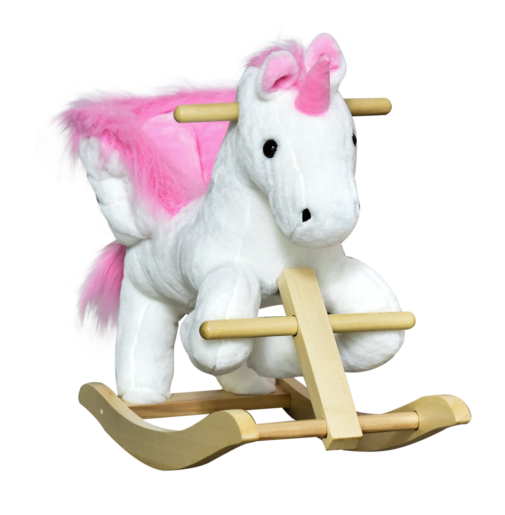 Unicorn Baby Rocking Horse Toy for Kids with Lullaby Song, Plush Ride ...