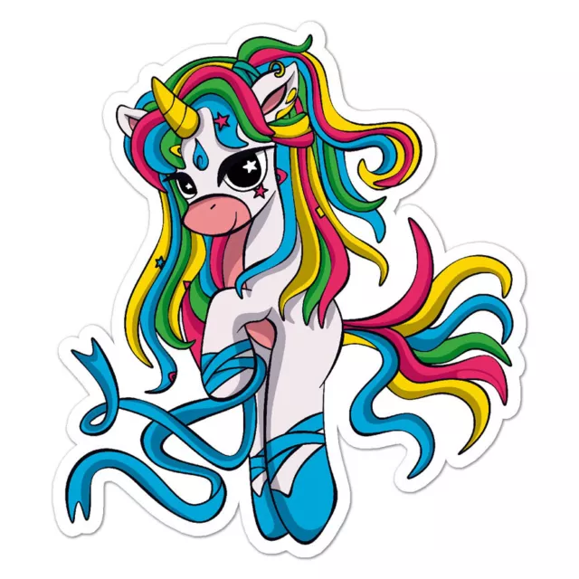 Unicorn Ballet Dancer Sticker Indoor Outdoor Phone Decal Water Bottle ...