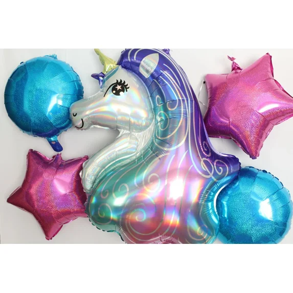 Unicorn Balloons 5 Piece Set - Walmart.com
