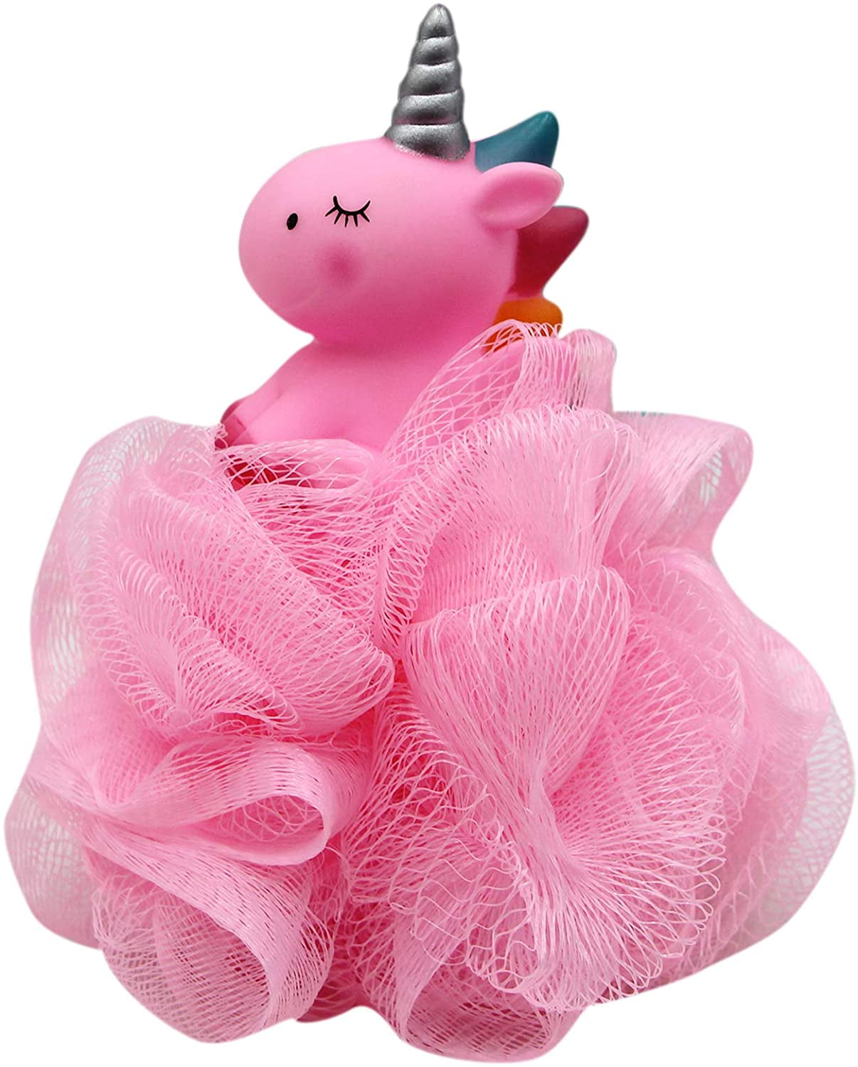 Unicorn Bath Mesh Shower Ball Pouf Loofahs Exfoliating Bath Sponge Body ...