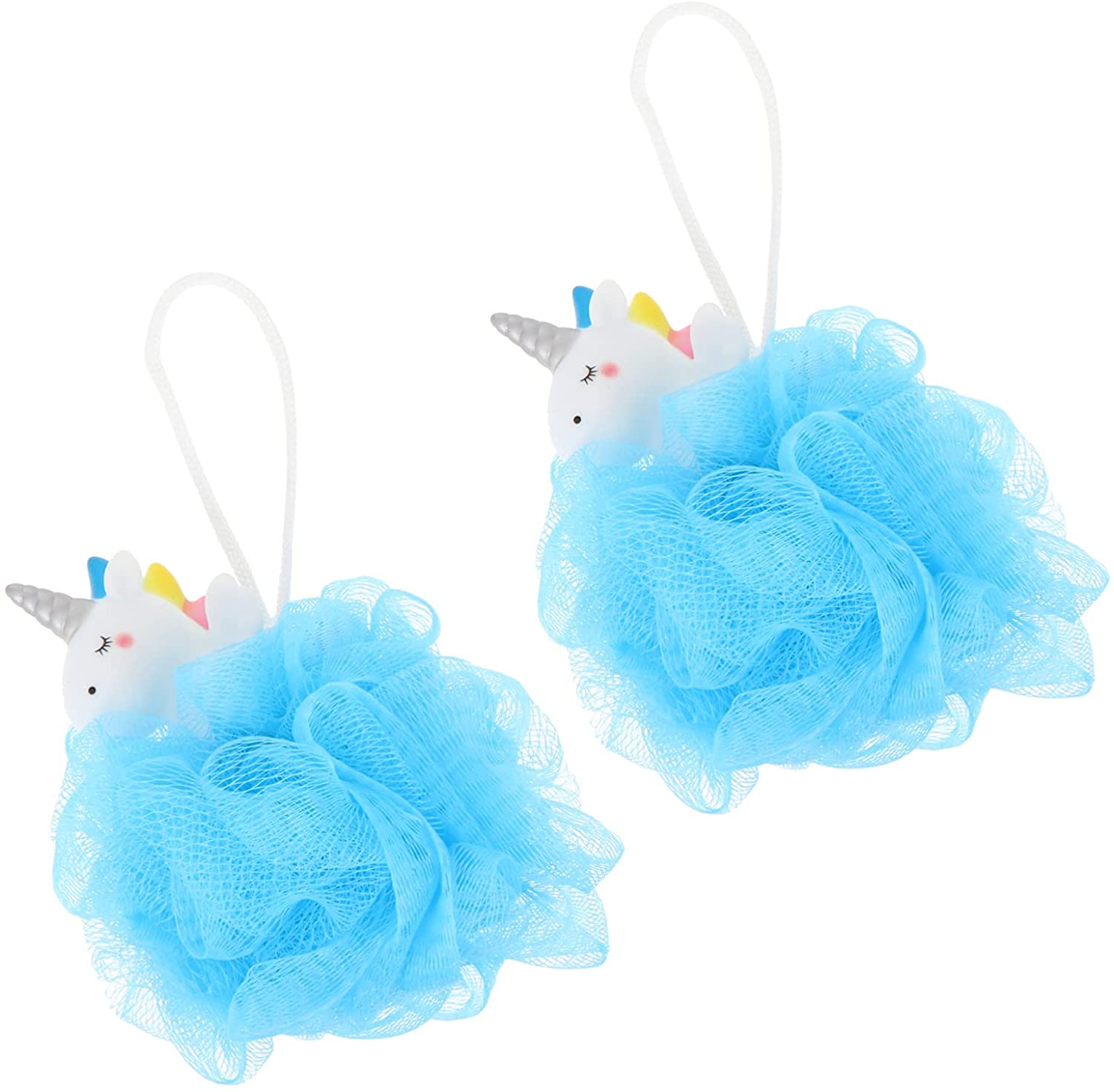 Unicorn Bathing Scrubber 2pcs Shower Bath Sponge Shower Loofahs Balls ...