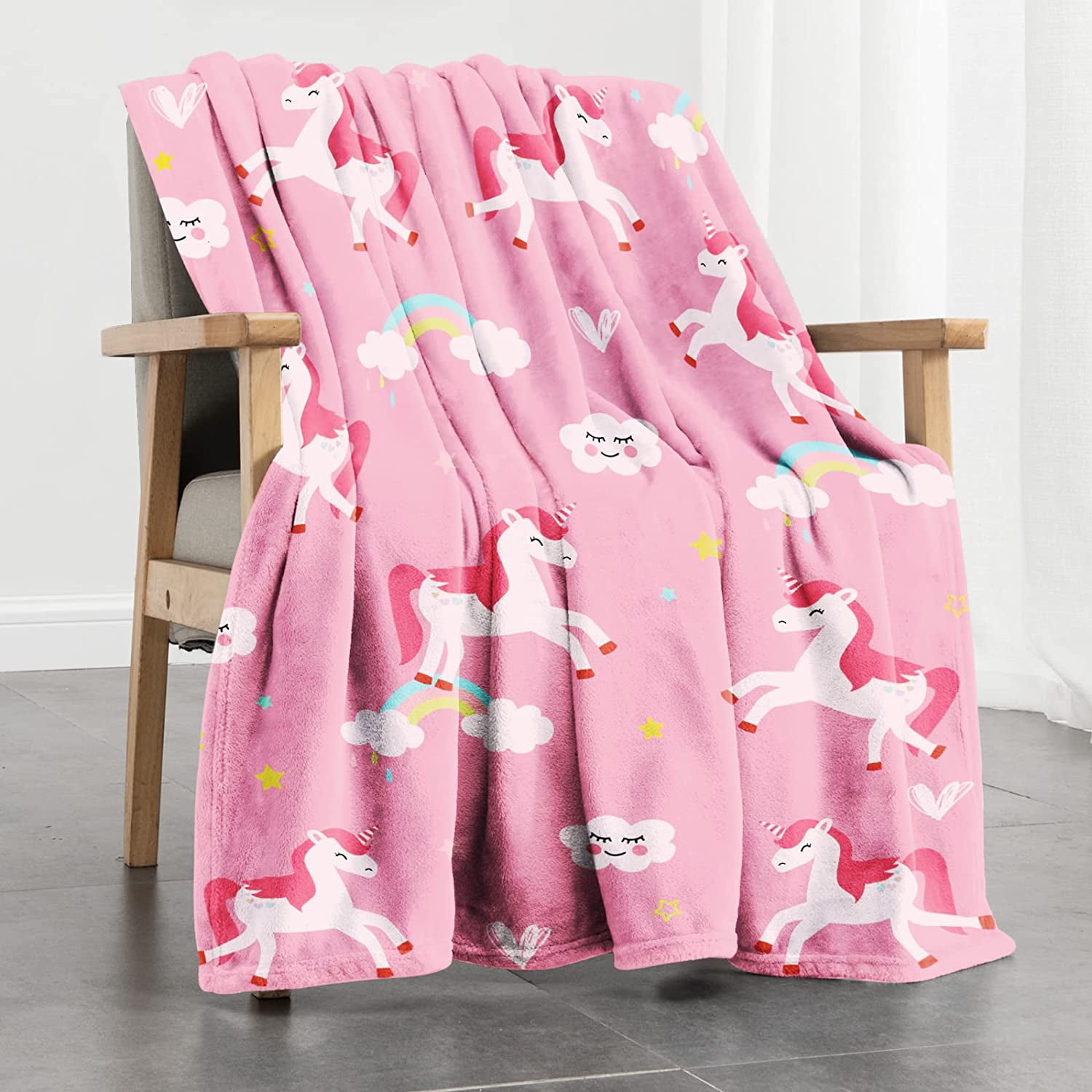 Unicorn Blanket for Girls Cute Kids Fleece Unicorn Throw Blanket ...