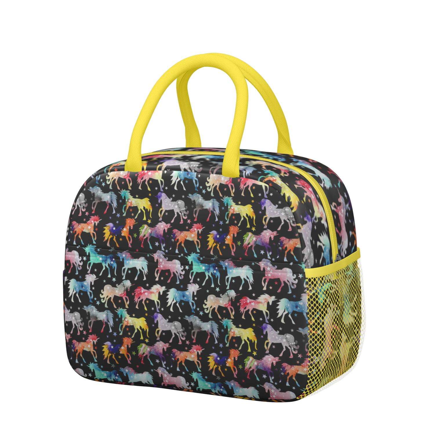 Unicorn & Butterfly Fantasy Lunch Bag - Mythical Forest Theme Thermal ...