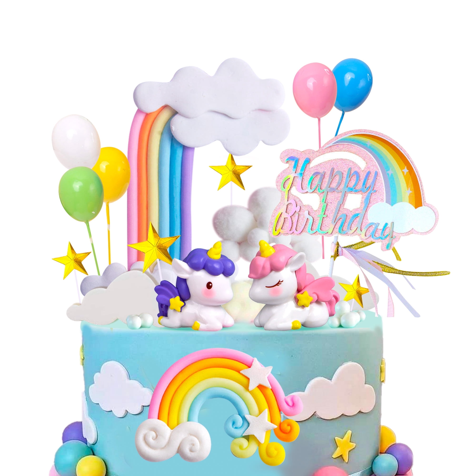 Unicorn Cake Decoration, 23pcs Unicorn Cake Topper Set - Unicorn ...