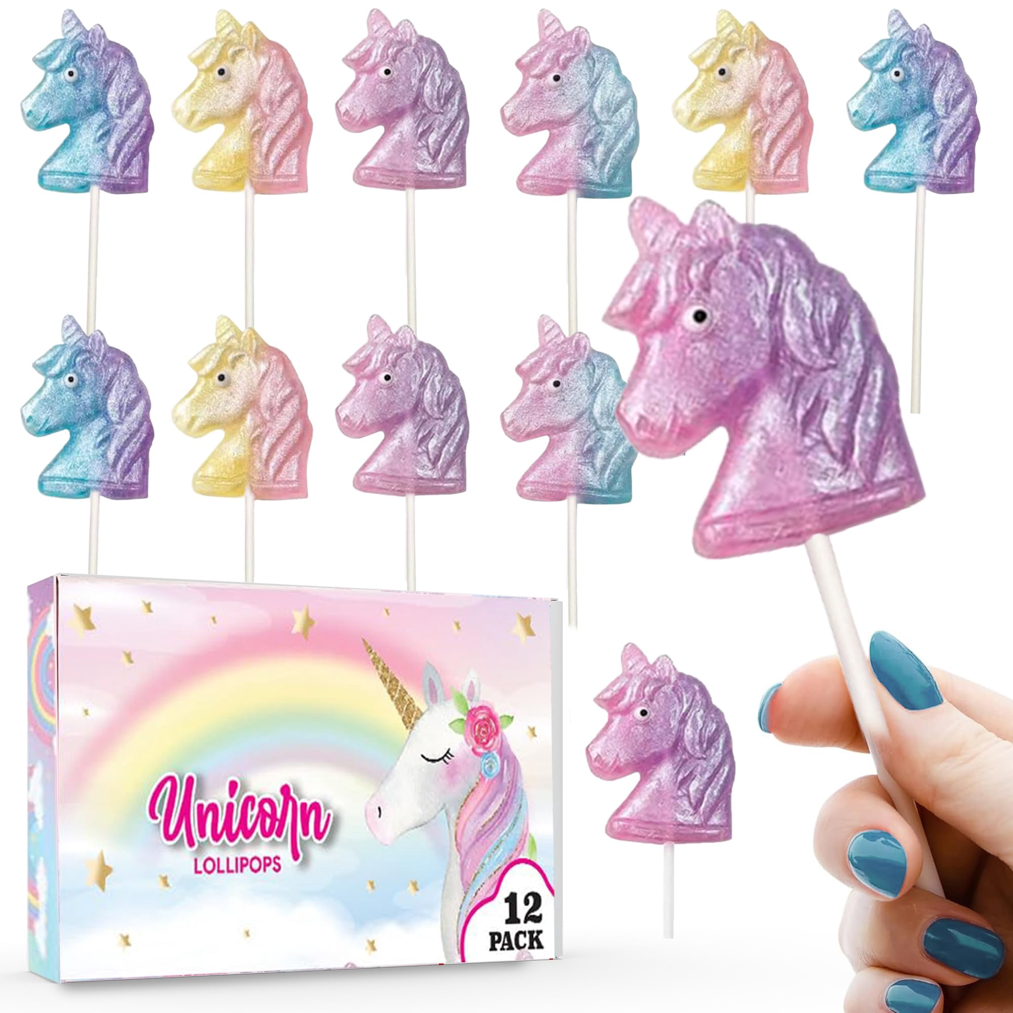 Unicorn Candy Lollipops - MZF22 12 Whimisical Pretty Suckers ...