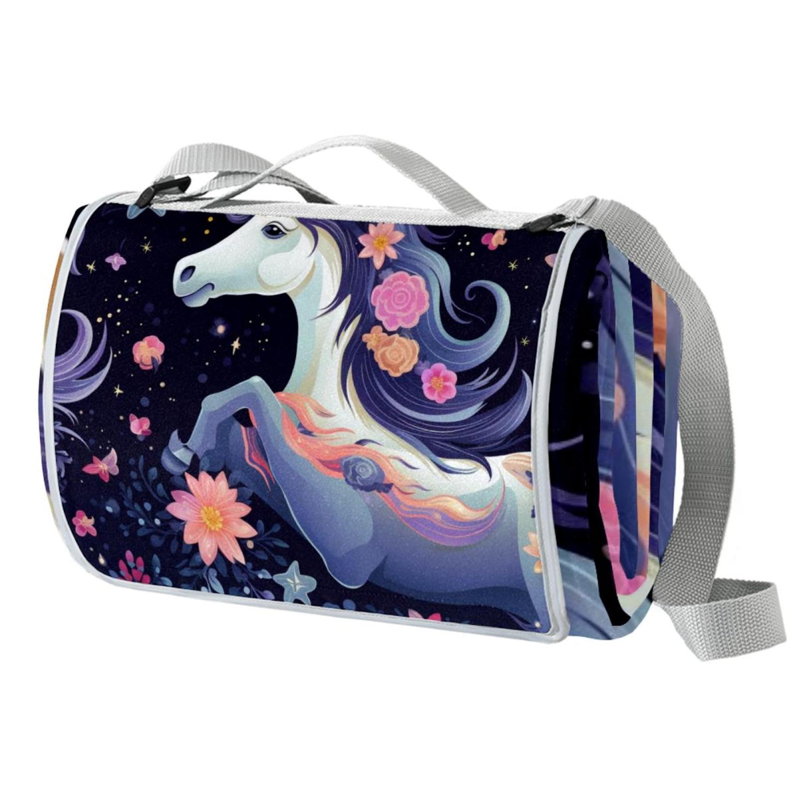 Unicorn Canvas Picnic Blanket Outdoor Waterproof Portable Mat for ...