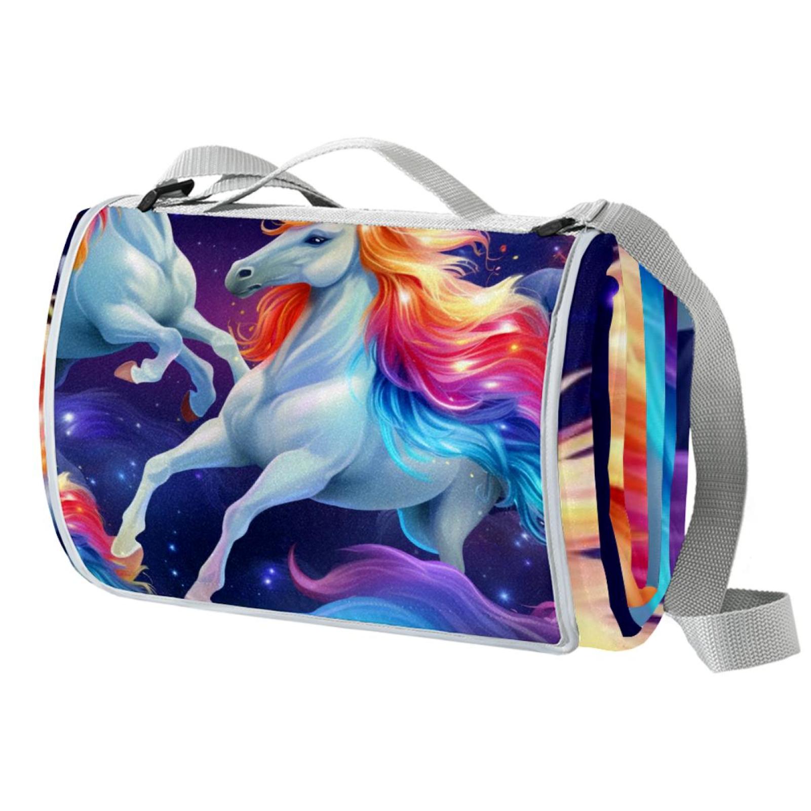 Unicorn Canvas Picnic Mat - Waterproof Outdoor Blanket for Camping ...