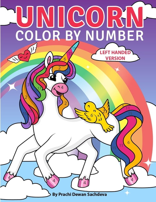 Unicorn Color By Number - Left Handed Version: 25 specially designed ...