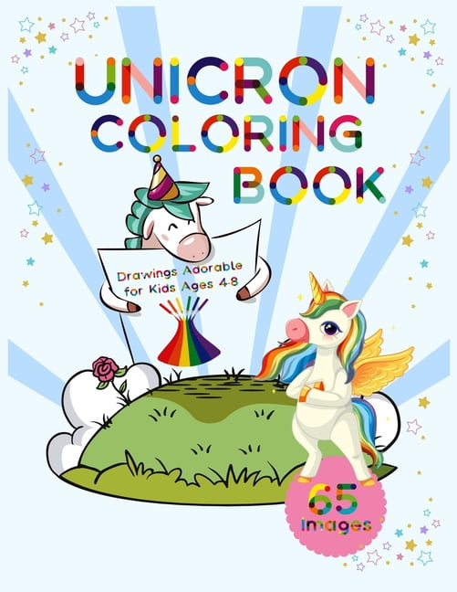 Unicorn Coloring Book Drawings Adorable for Kids Ages 4-8: Unicorn fun ...