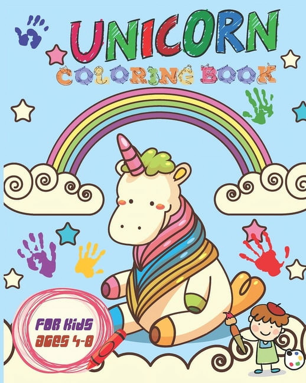 Unicorn Coloring Book For Kids Ages 4-8: Cute Unicorn Coloring Book ...