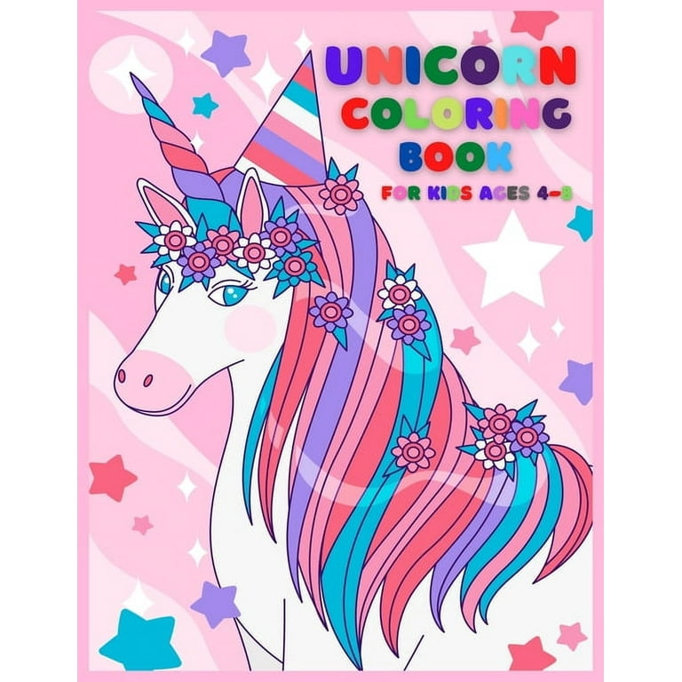 kids coloring book unicorn