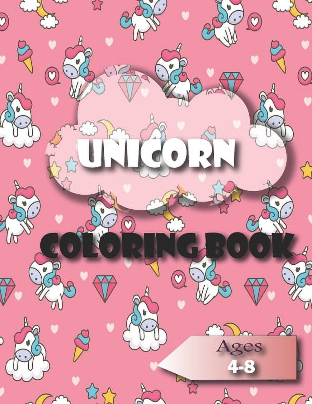 Unicorn, Coloring Book: Unicorn, Coloring Book: For Kids Ages 4-8, 50 ...