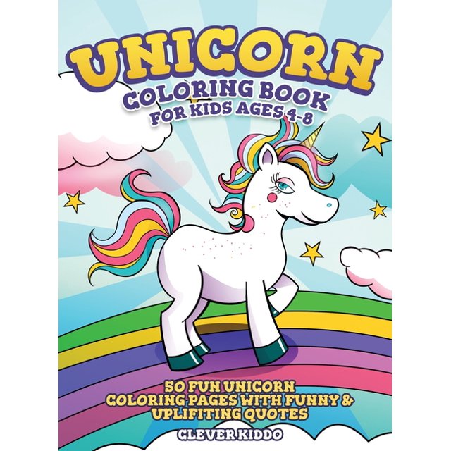 Unicorn Coloring Book for Kids Ages 4-8 : 50 Fun Unicorn Coloring Pages ...