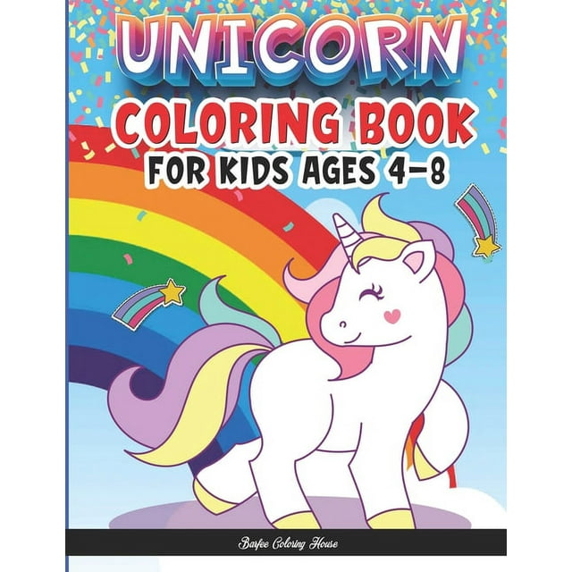 Unicorn Coloring Book For kids ages 4-8: A Magical Unicorn Coloring ...
