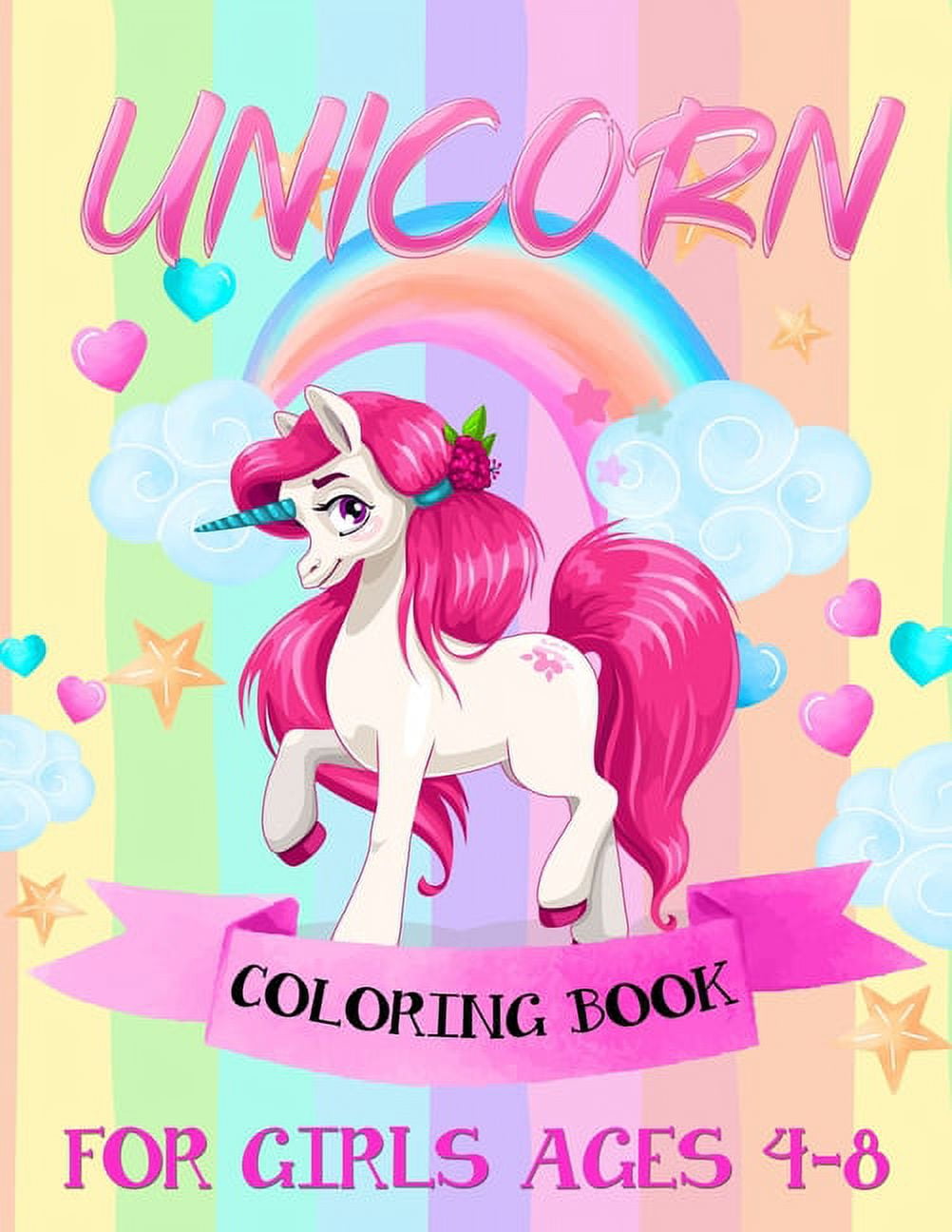 Unicorn Coloring Books For Girls 4-8 : Beautiful Unicorn Illustrations For Girls Ages 4-8 ...
