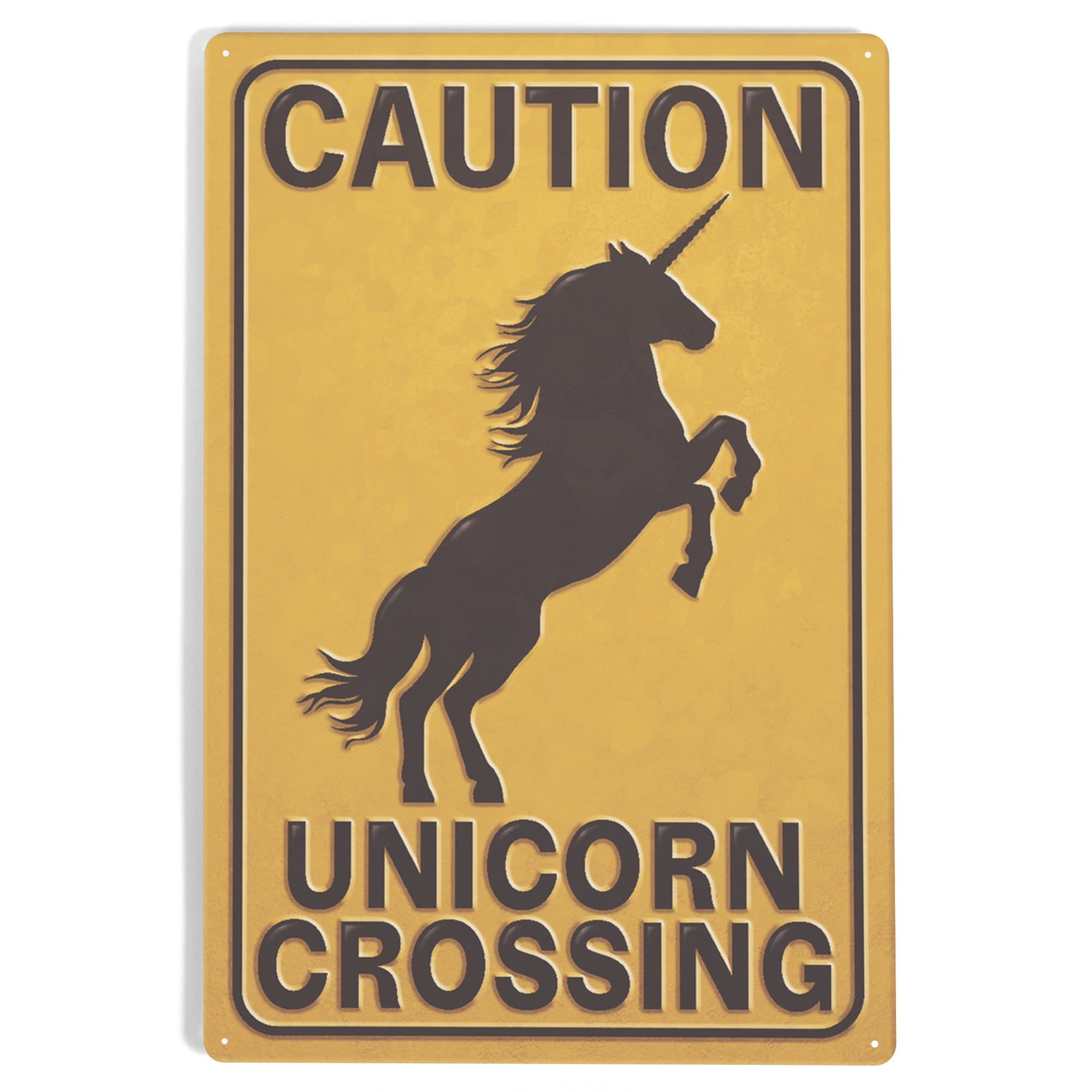 Unicorn Crossing (12x18 Aluminum Art, Indoor Outdoor Metal Sign Decor ...