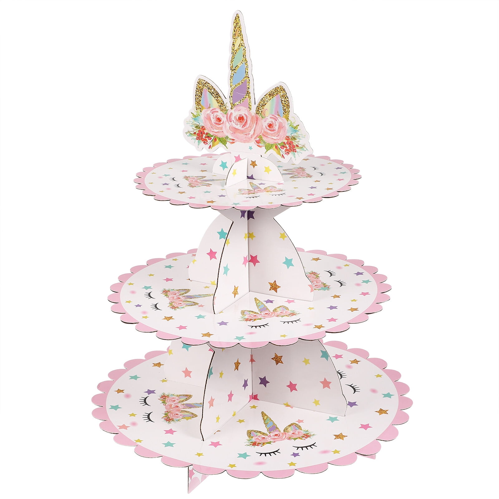 Unicorn Cupcake Stand 3 Tiers Mini Cake Display Rack for Party ...
