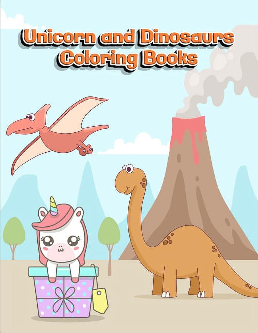 Unicorn and Dinosaurs Coloring Books: Unicorn and Dinosaurs Coloring ...