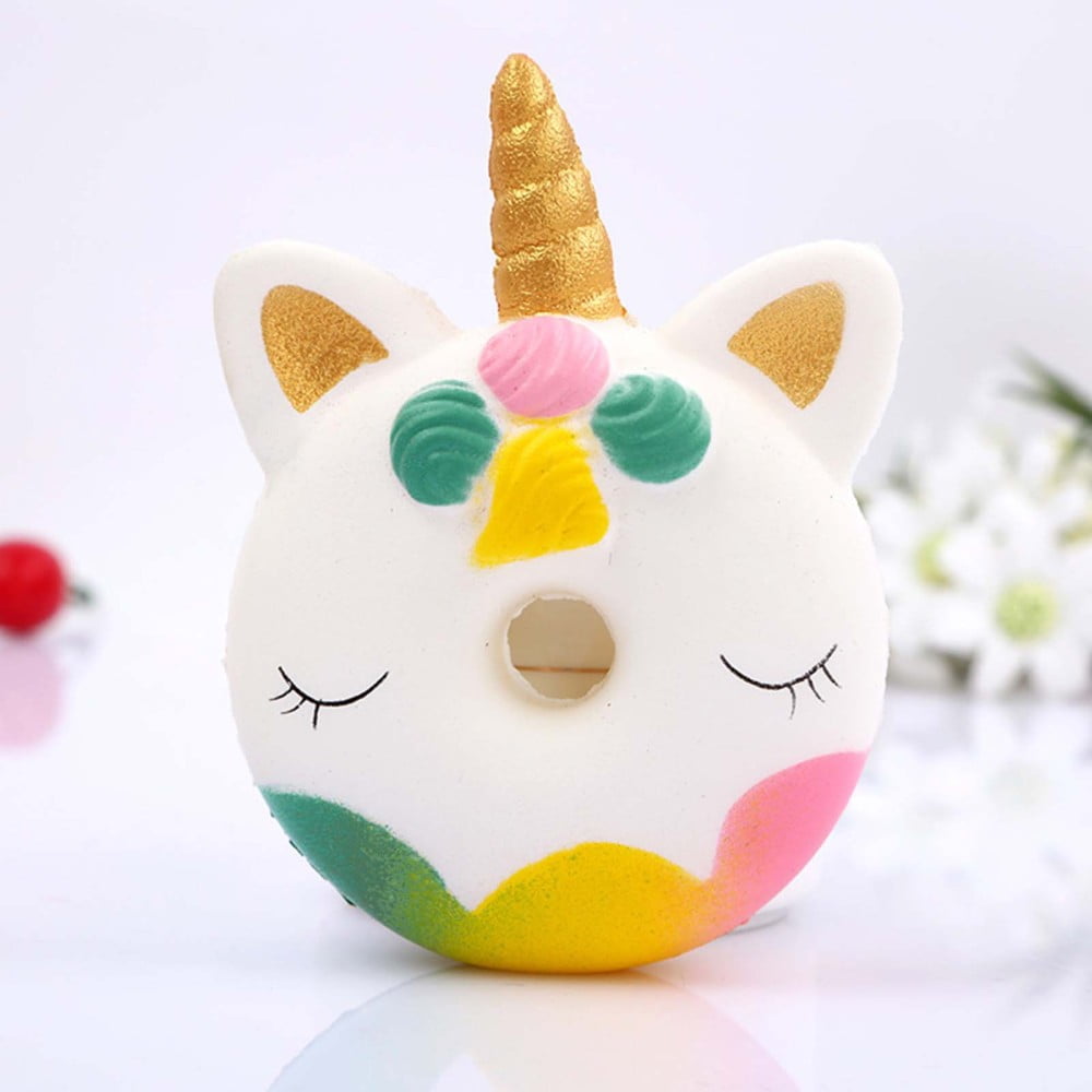 Unicorn Donuts Squeeze Toys Cartoon Stress Relief Toys Decompression ...