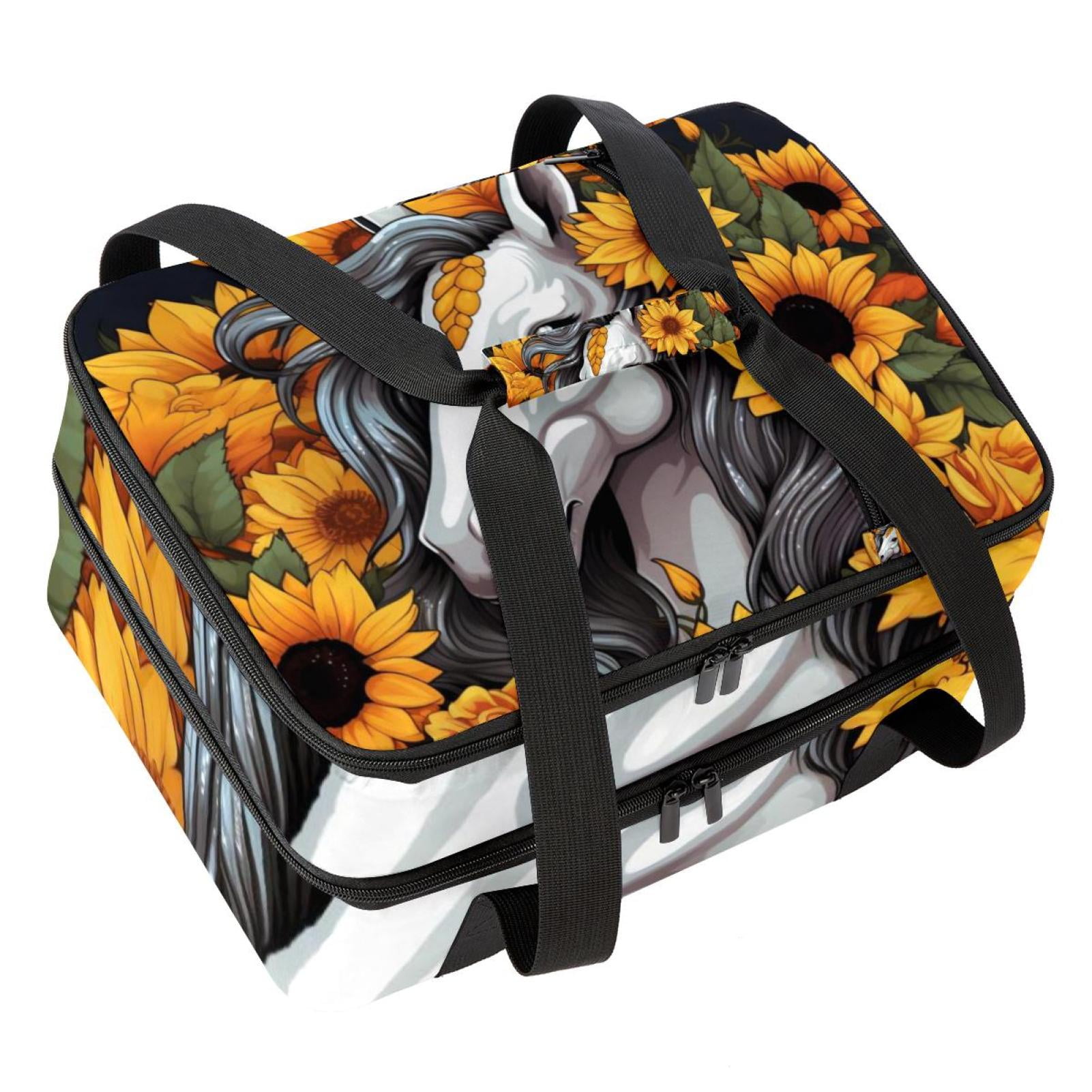 Unicorn Double-Layered Insulated Refrigerated Lunch Bag with Two ...