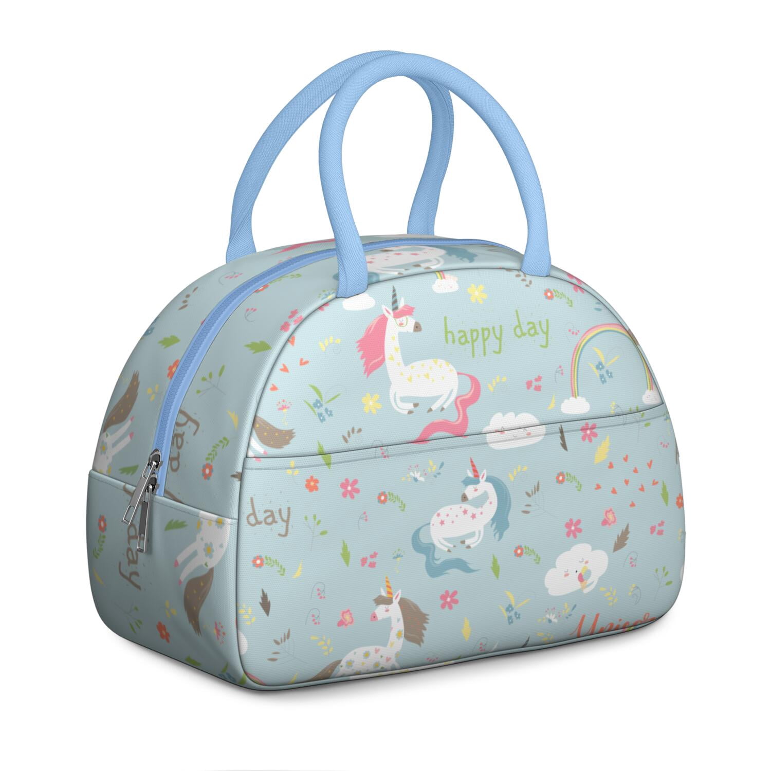Unicorn Dreams Lunch Box - Holographic Rainbow Print Cooler, Leakproof ...