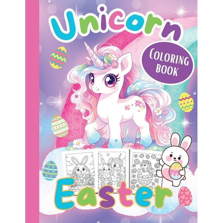 unicorn easter coloring pages
