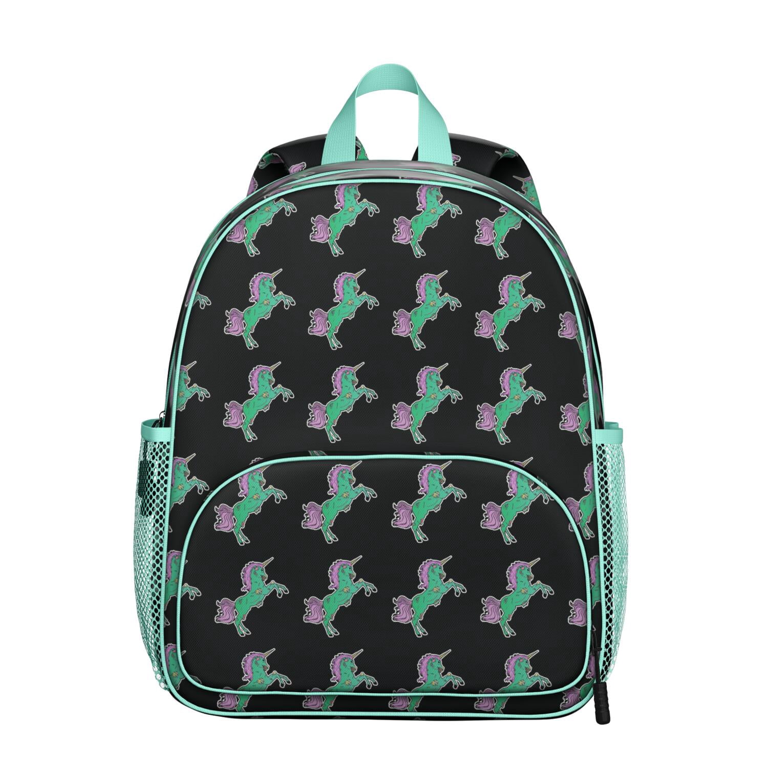 Cute Compact Backpack Featuring Unicorn and Rainbow Patterns ...