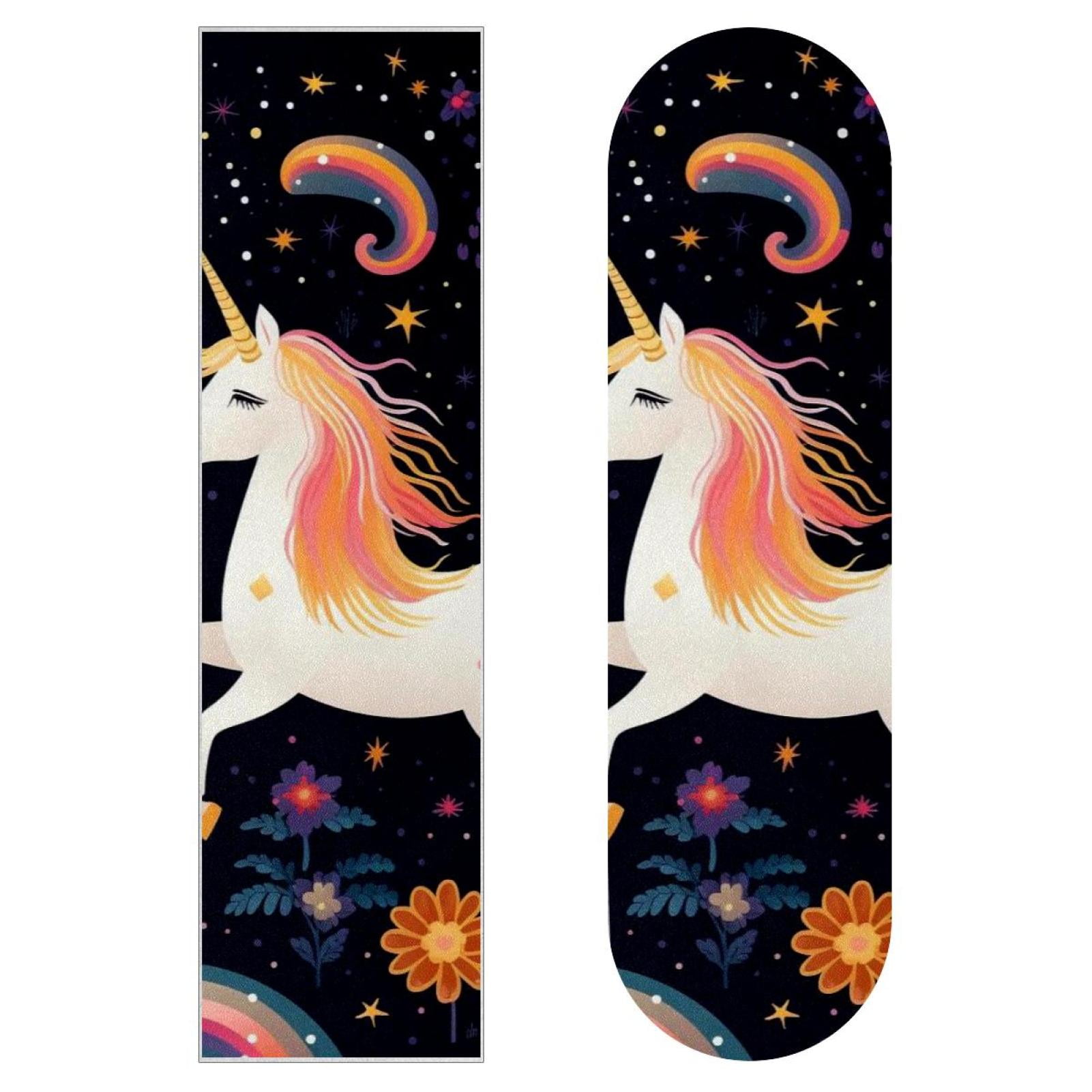 Unicorn Emery Skateboard Grip Tape Stickers Pack of Two - 8.8x32.6in/22 ...