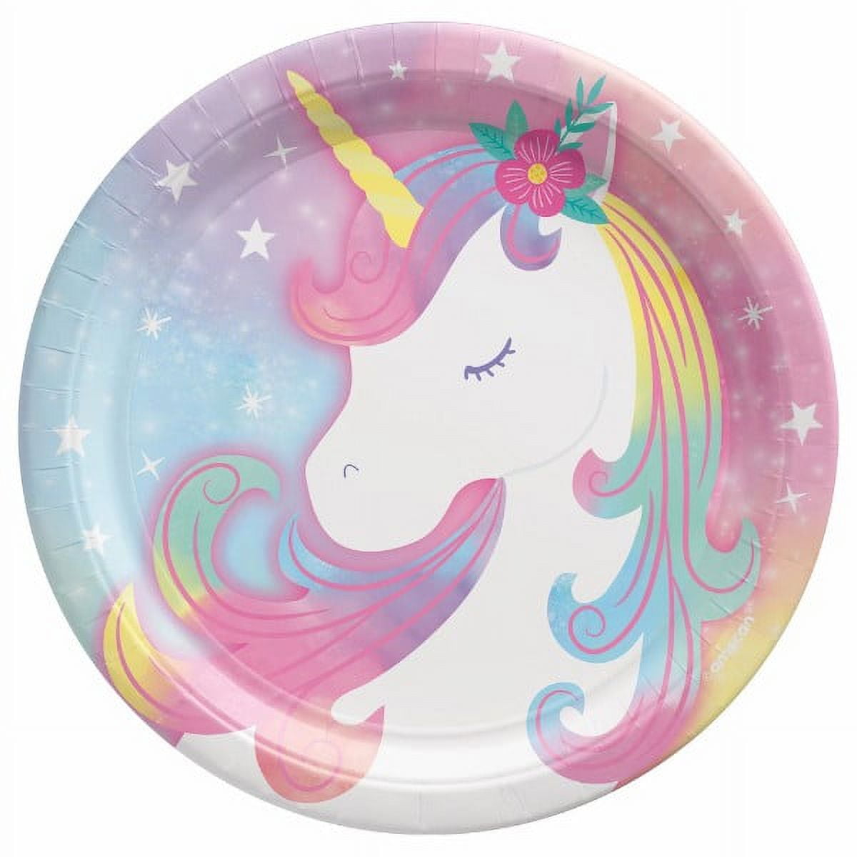 Unicorn 'Enchanted Unicorn' Small Paper Plates (8ct) - Walmart.com