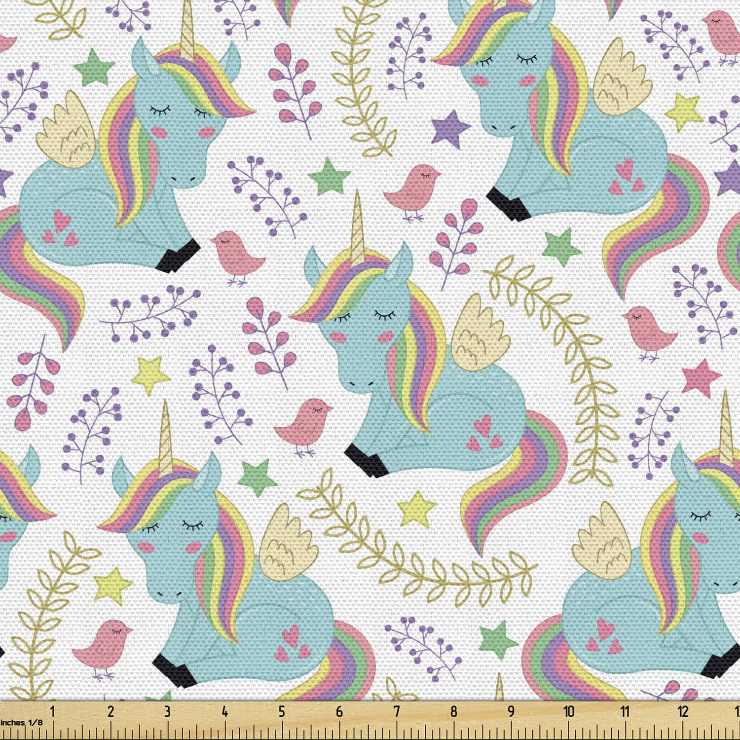 Ambesonne Unicorn Fabric by the Yard Upholstery, Creature, 1 Yard ...