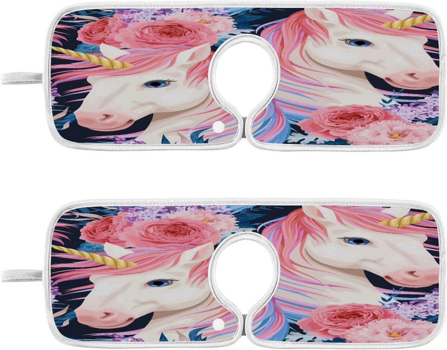 Unicorn Flower Cute Sink Splash Guard for Faucet 2 Packs Faucet ...