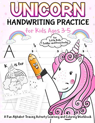 Pre-Owned Unicorn Handwriting Practice for Kids Ages 3-5: A Fun ...