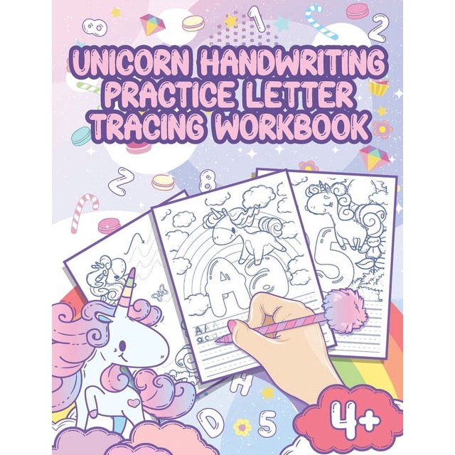 Unicorn Handwriting Practice Letter Tracing Workbook: Handwriting ...