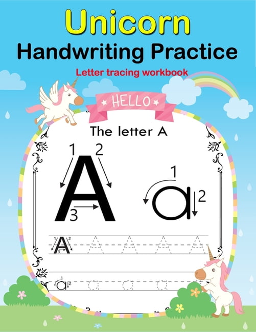 Unicorn Handwriting Practice: Letter Tracing Workbook For Toddler ...