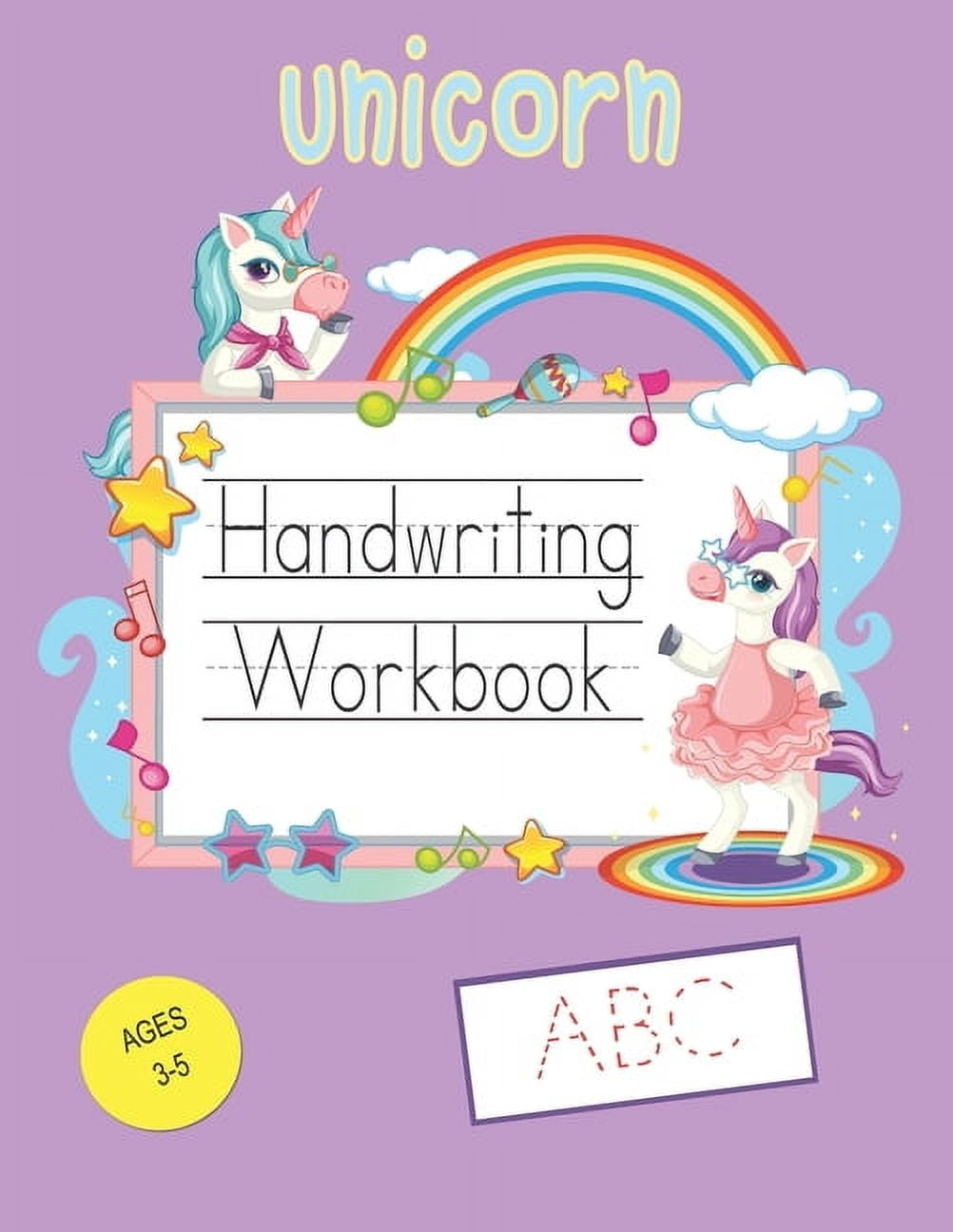 Unicorn Handwriting Workbook: Letter Tracing Practice Pages Unicorn ...