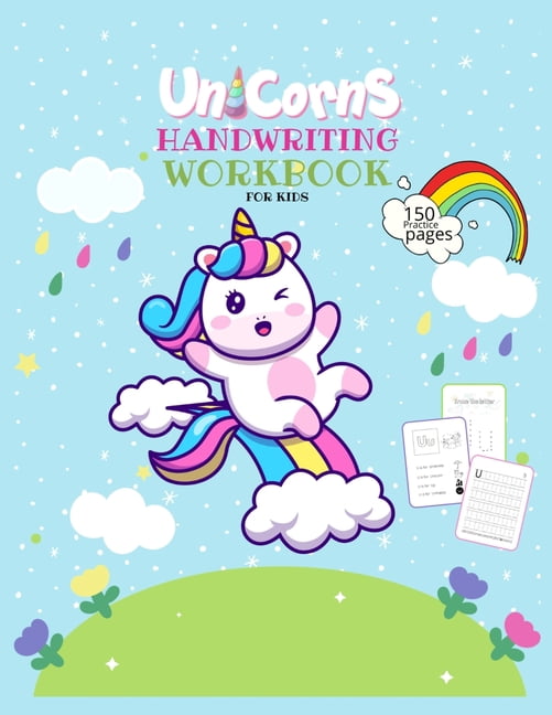 Unicorn Handwriting Workbook for Kids: Unicorn Handwriting Practice ...