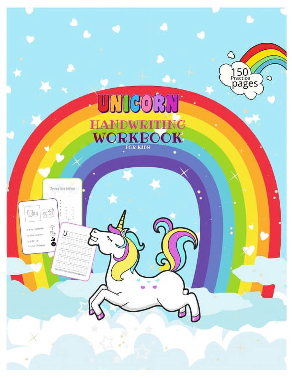 Unicorn Handwriting Workbook for Kids: Unicorn Handwriting Practice ...