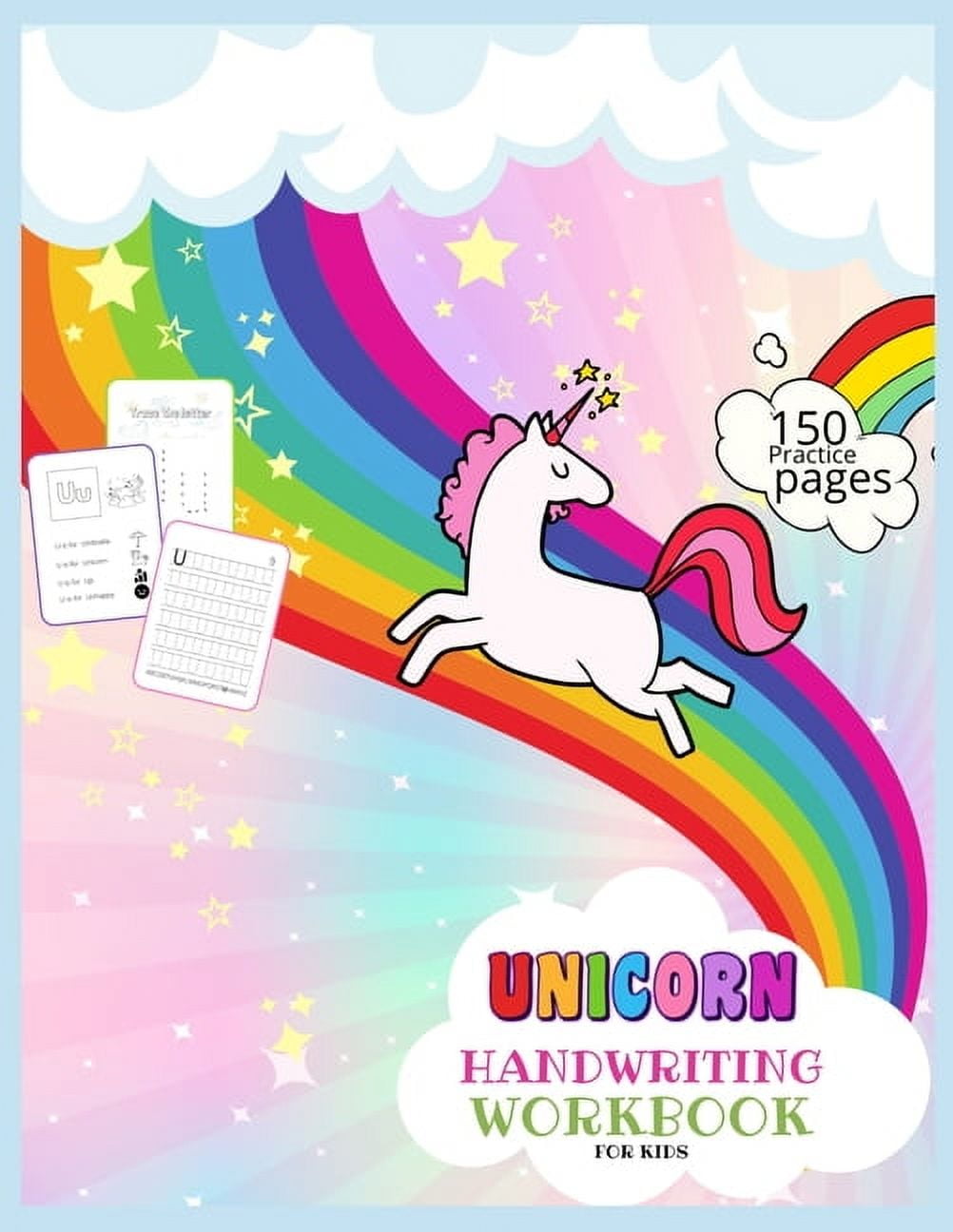 Unicorn Handwriting Workbook for Kids: Unicorn Handwriting Practice ...