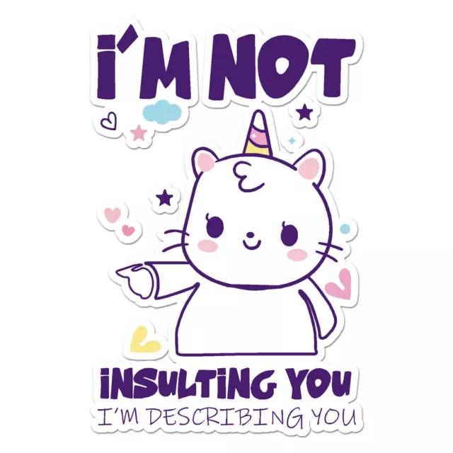 Unicorn Insulting You Sticker Phone Decal Water Bottle Stickers Car ...