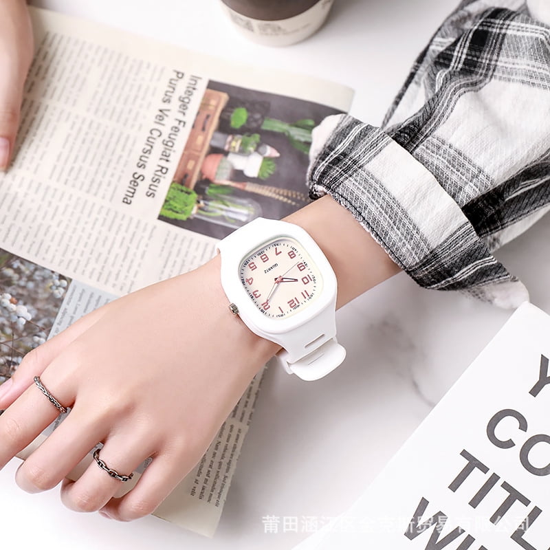 Unicorn Just Red Square Watch Men‘s and Women‘s ins Simple Temperament ...