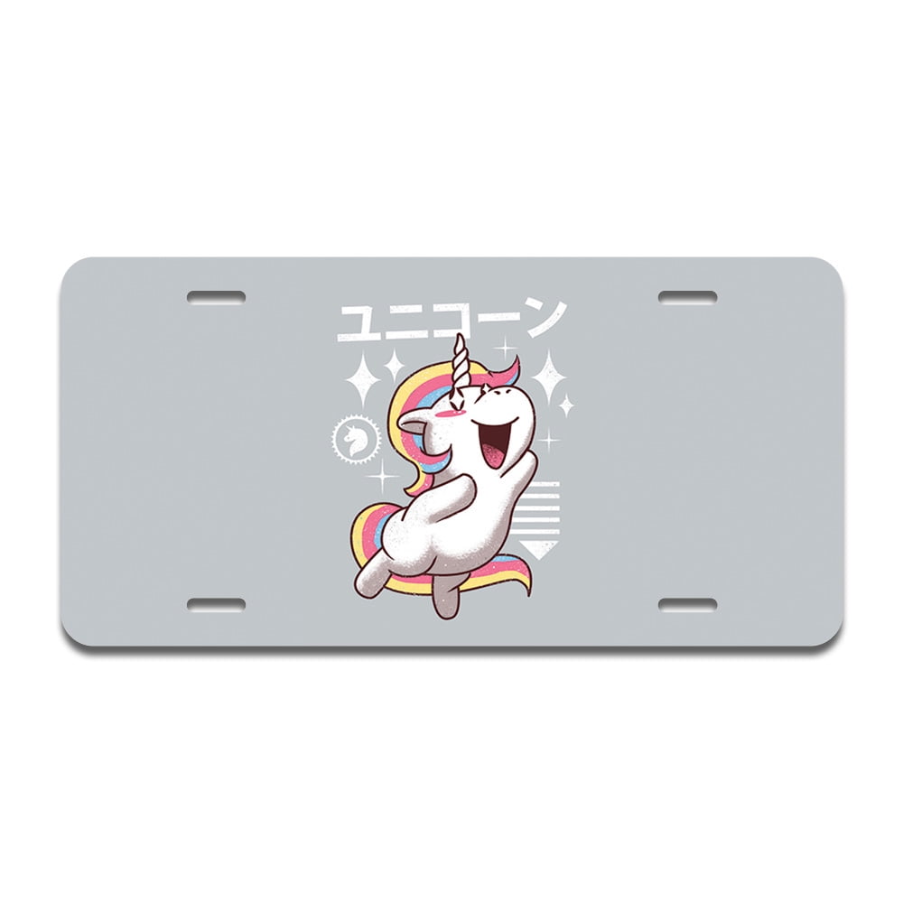 Unicorn Kawaii Aluminum License Plate| License Plate 12" X 6" Fits Any ...