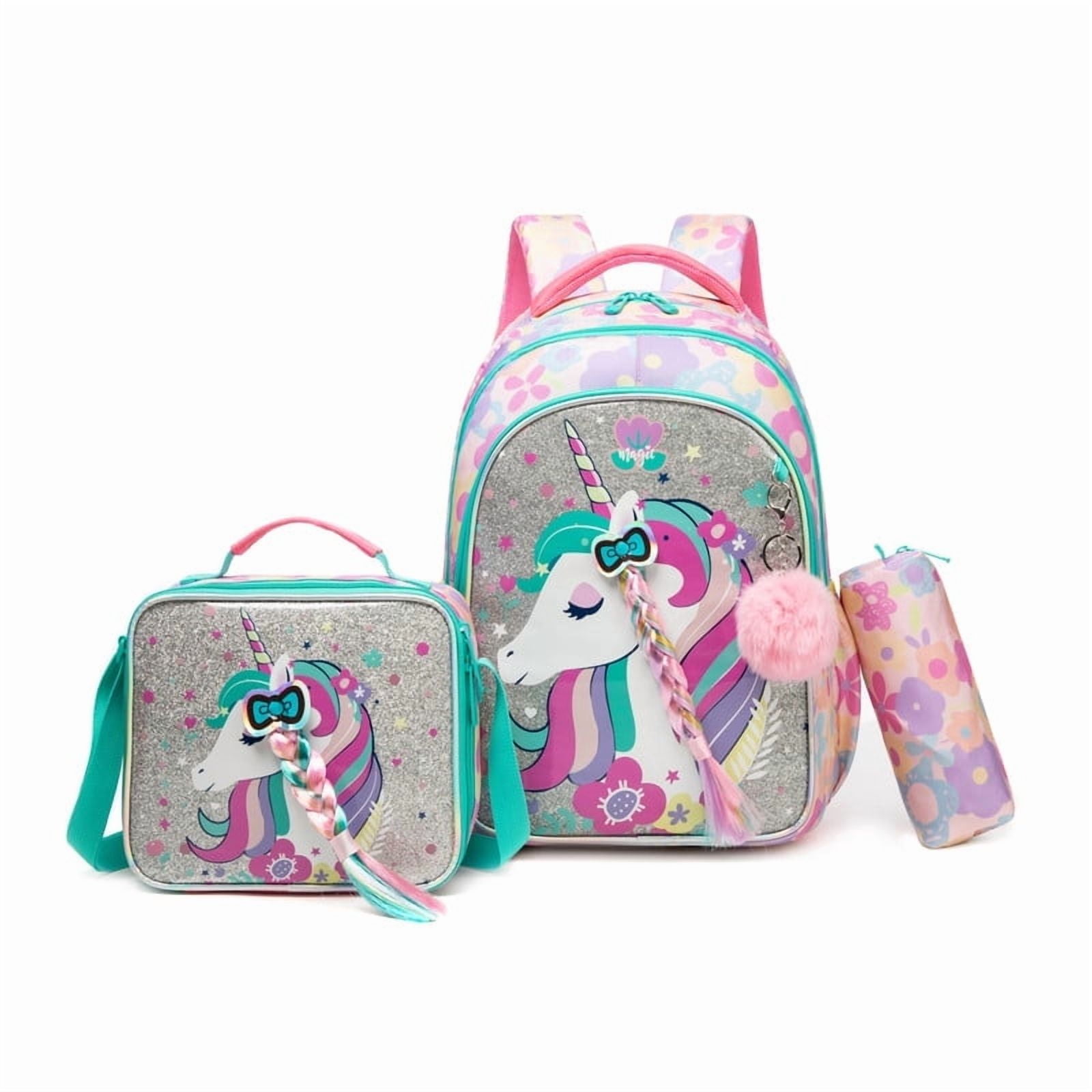 Unicorn Kids Backpack for School Backpacks for Girls Cute Bookbag with ...