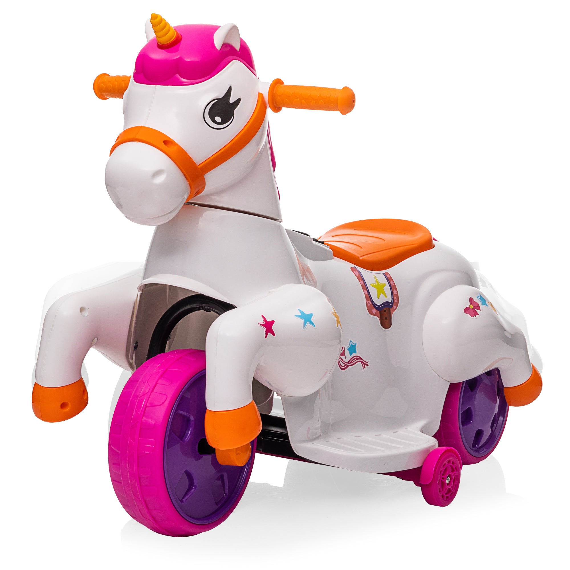 Unicorn Kids Ride On Toy, Electric Rocking Horse Car w/ Music ...