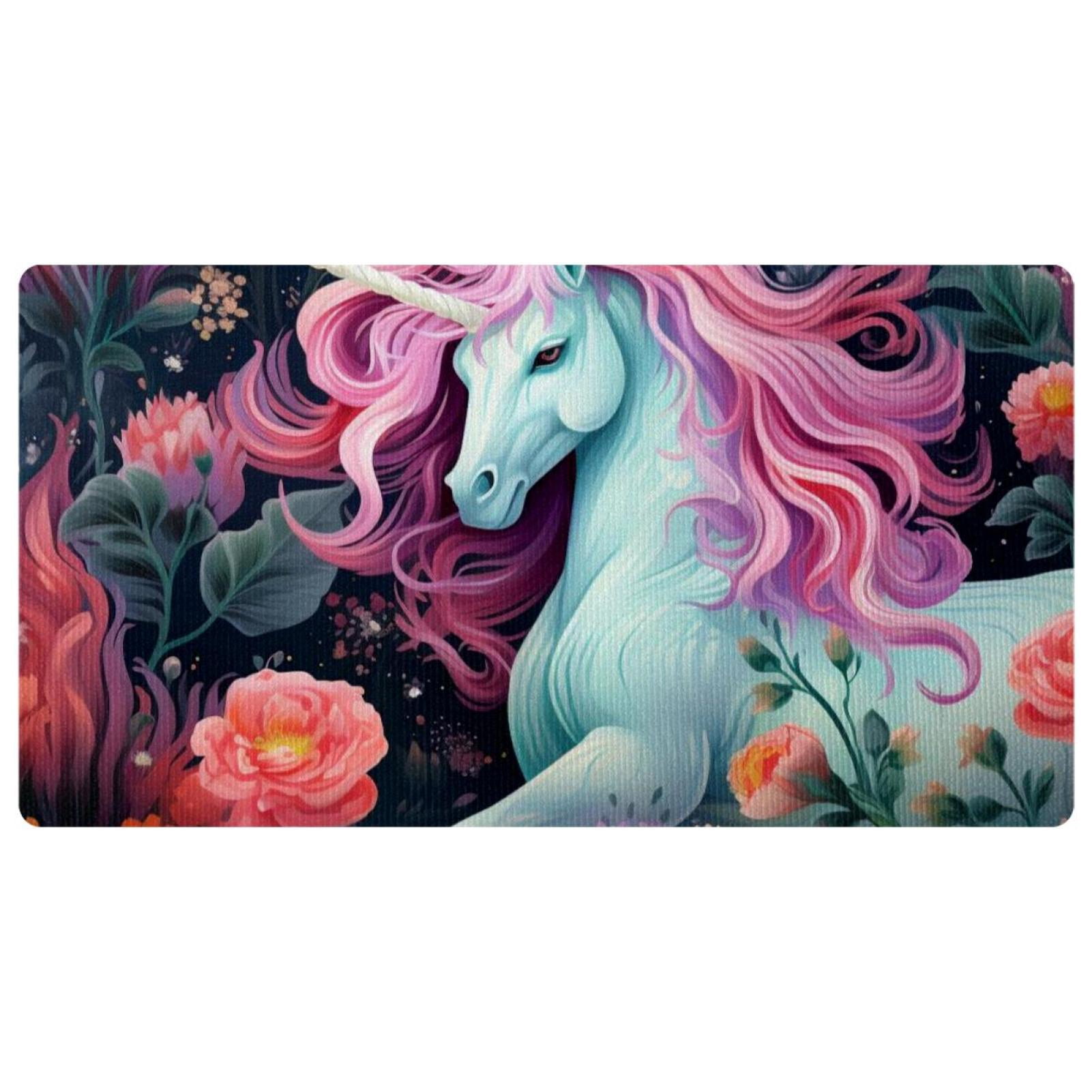Unicorn Kitchen Rug, Absorbent Runner Mat for Floor, Washable Standing ...