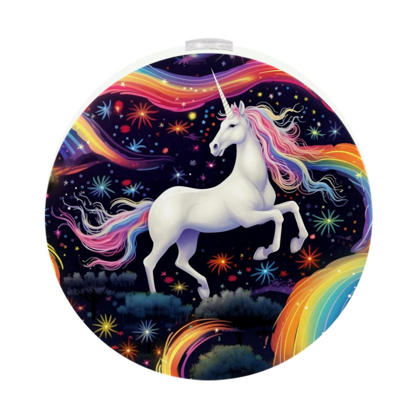 Unicorn LED Round Night Light 2PCS - Small Nightlights with Soft Glow ...