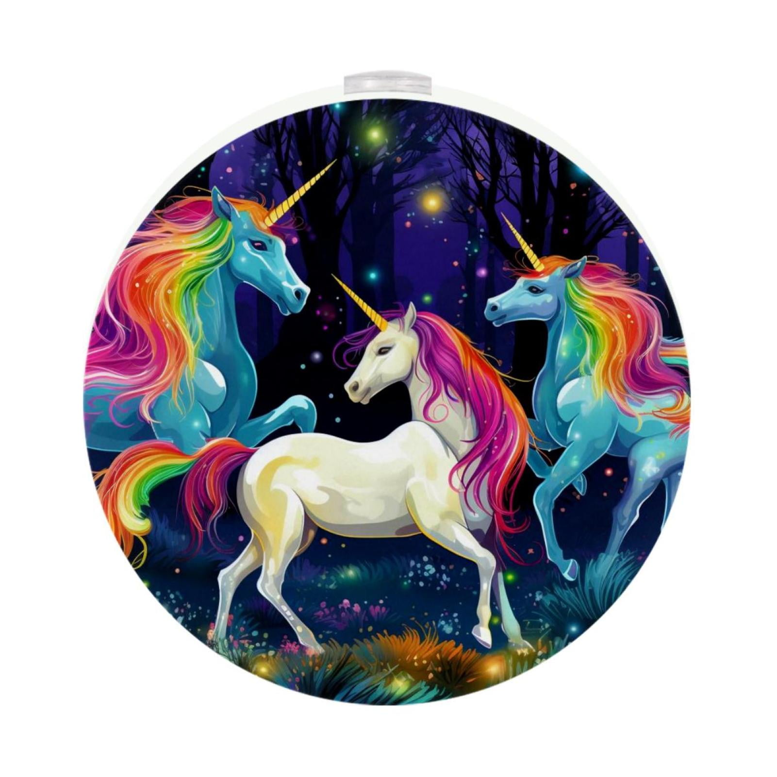 Unicorn LED Round Night Light-2PCS: Wireless & Portable Small Lights ...