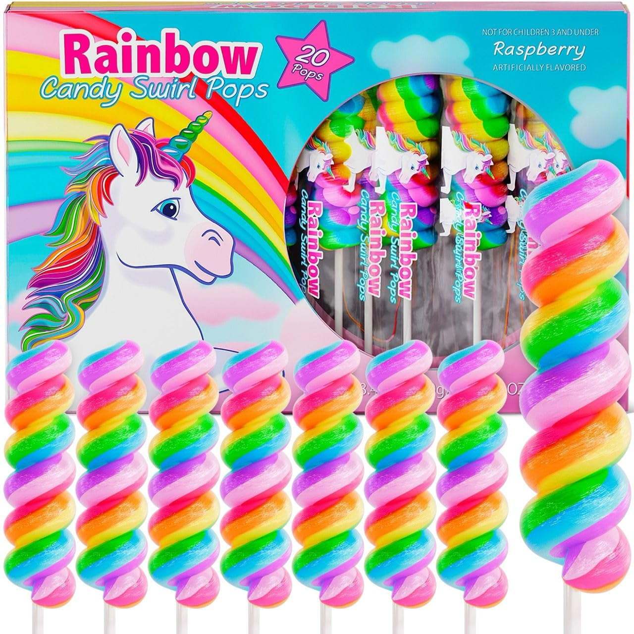 Unicorn Lollipops Individually Wrapped SAF21 20pk- Unicorn Party Favors ...