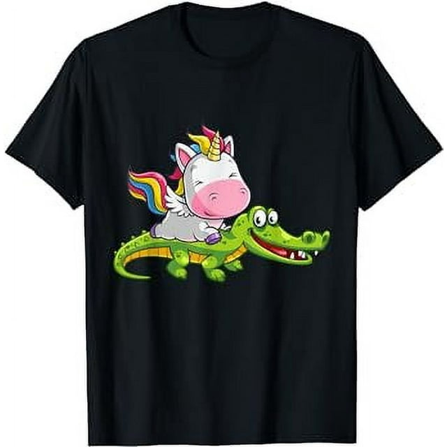 Unicorn Magical Alligator Reptiles Zoo Animals Top Crocodile T-Shirt ...